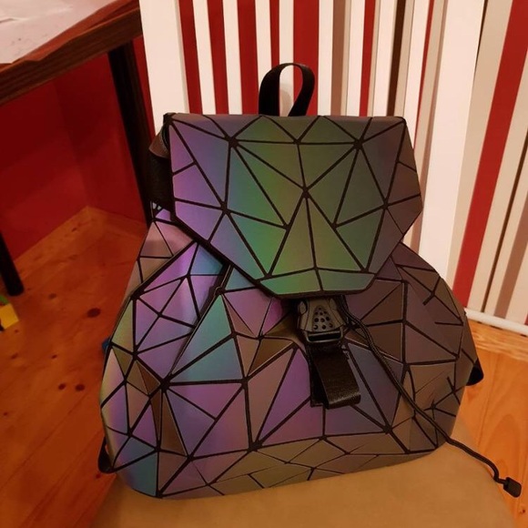 Bags | Holographicreflective Backpack | Poshmark